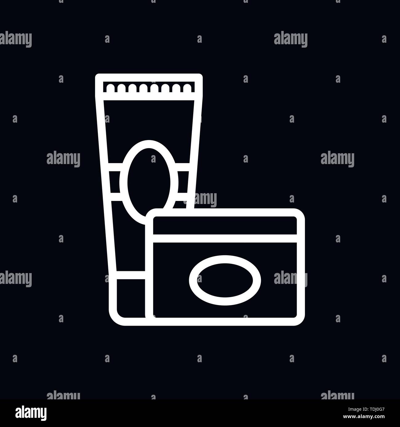 Face cream vector icon. Cosmetic cream sign. Flat illustration Stock ...