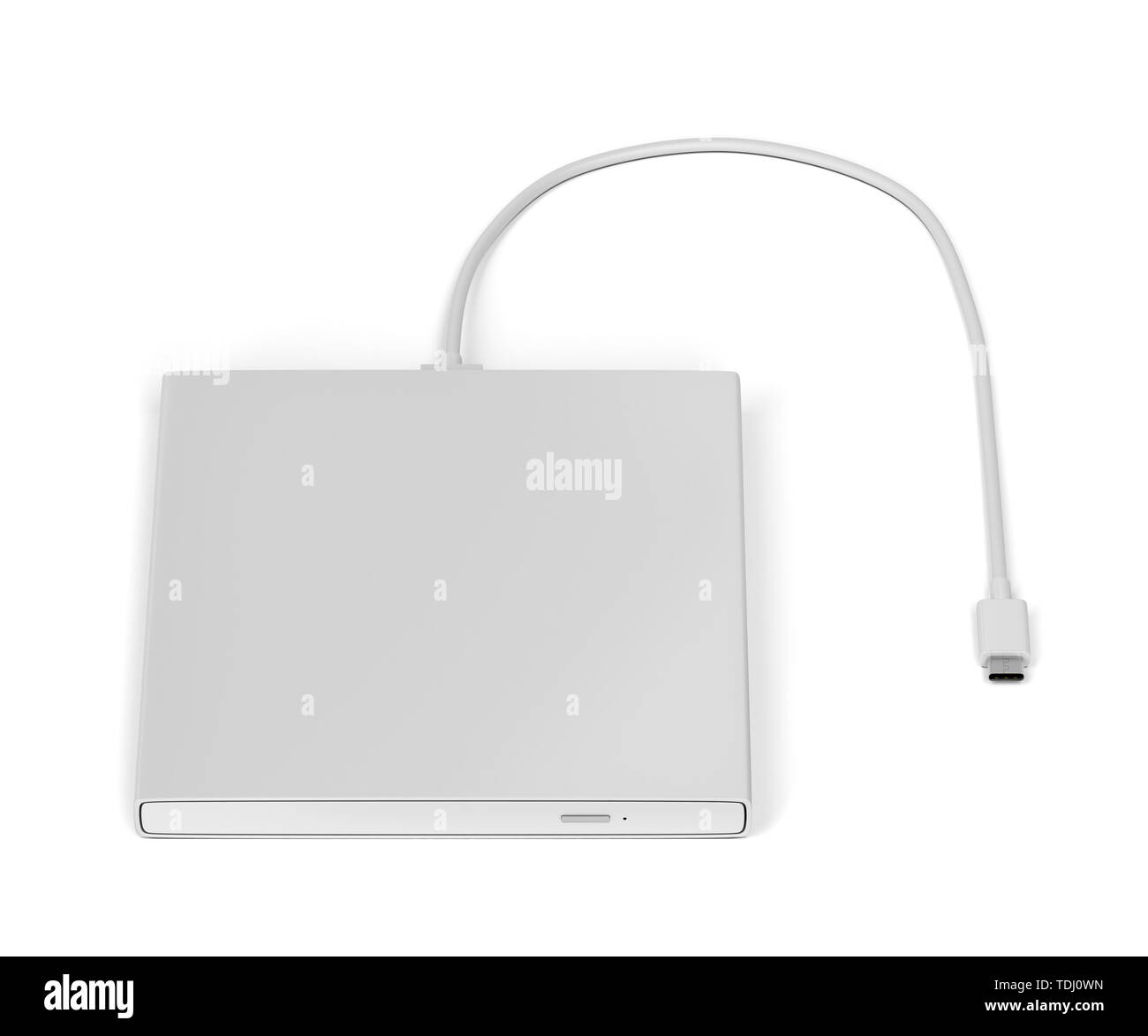 External optical disc drive on white background Stock Photo - Alamy