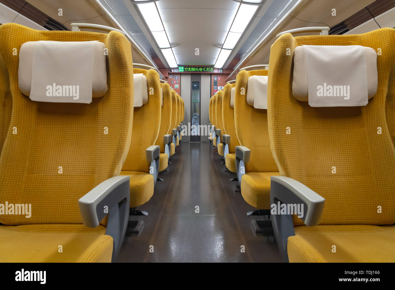 Akita Shinkansen Komachi, Interior of standard class seats of E6 Series ...
