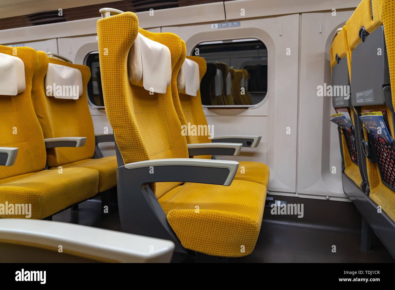 Akita Shinkansen Komachi, Interior of standard class seats of E6 Series ...