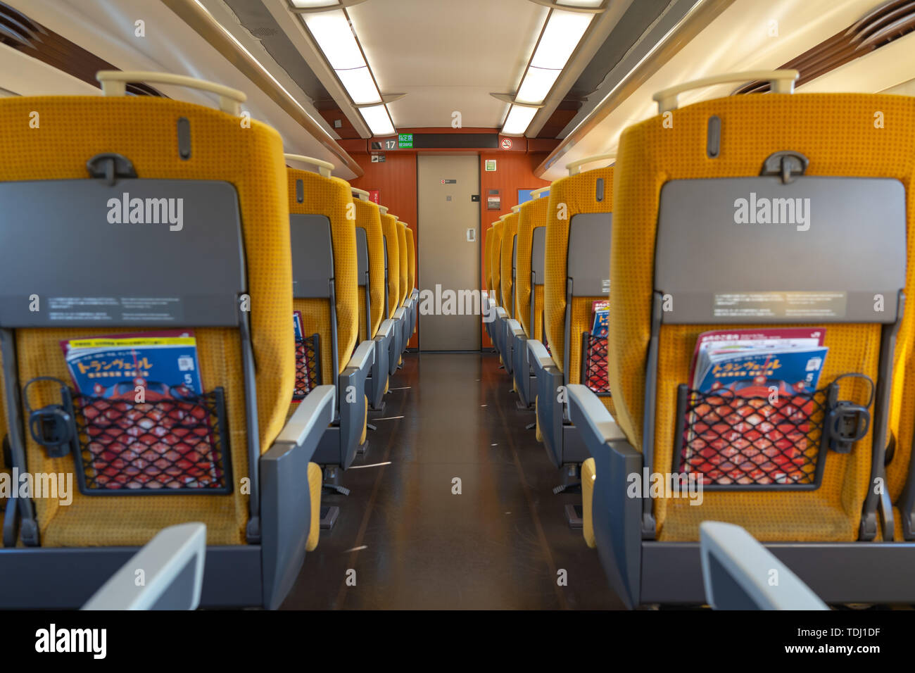 Akita Shinkansen Komachi, Interior of standard class seats of E6 Series ...