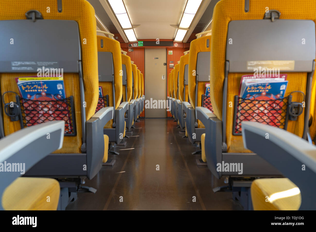 Akita Shinkansen Komachi, Interior of standard class seats of E6 Series ...