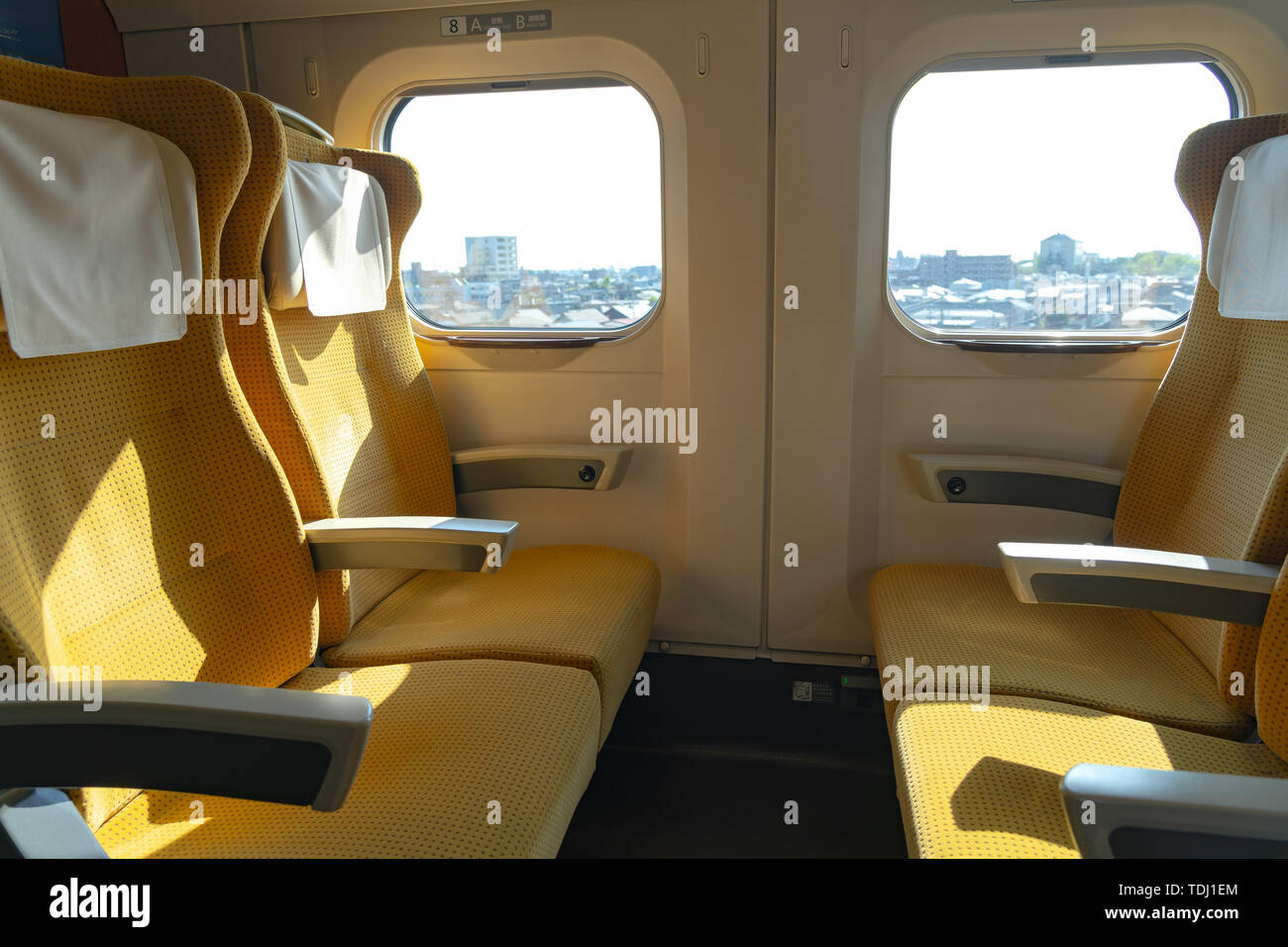 Akita Shinkansen Komachi, Interior of standard class seats of E6 Series ...