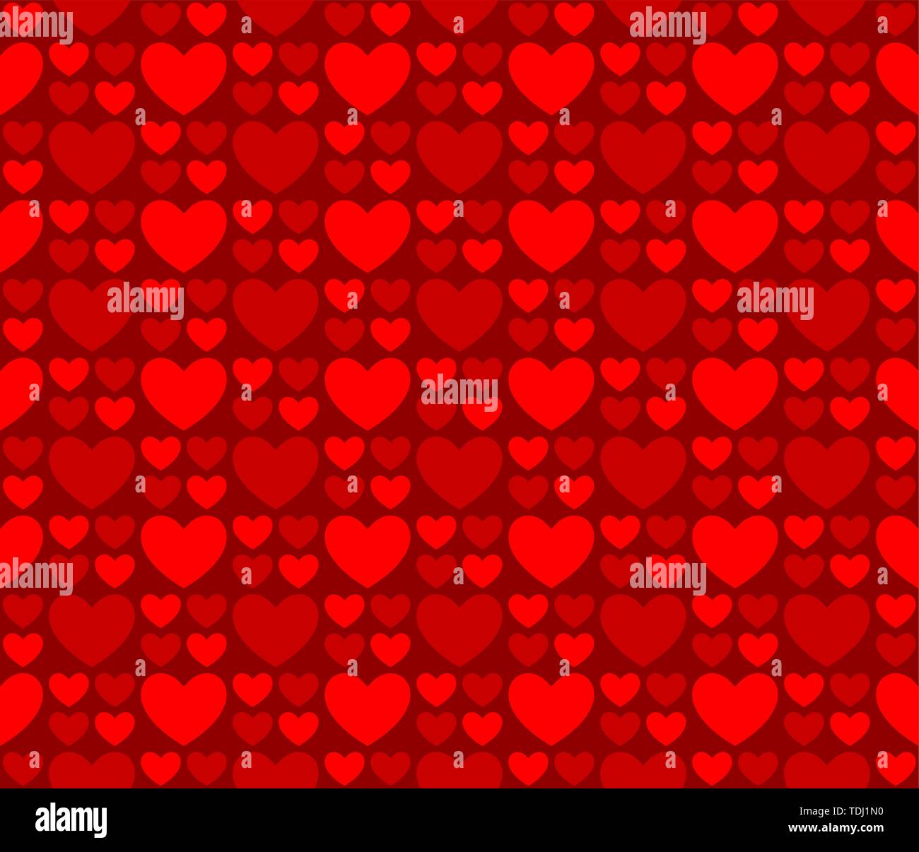 Vector illustration pattern of big and small hearts Stock Vector Image ...