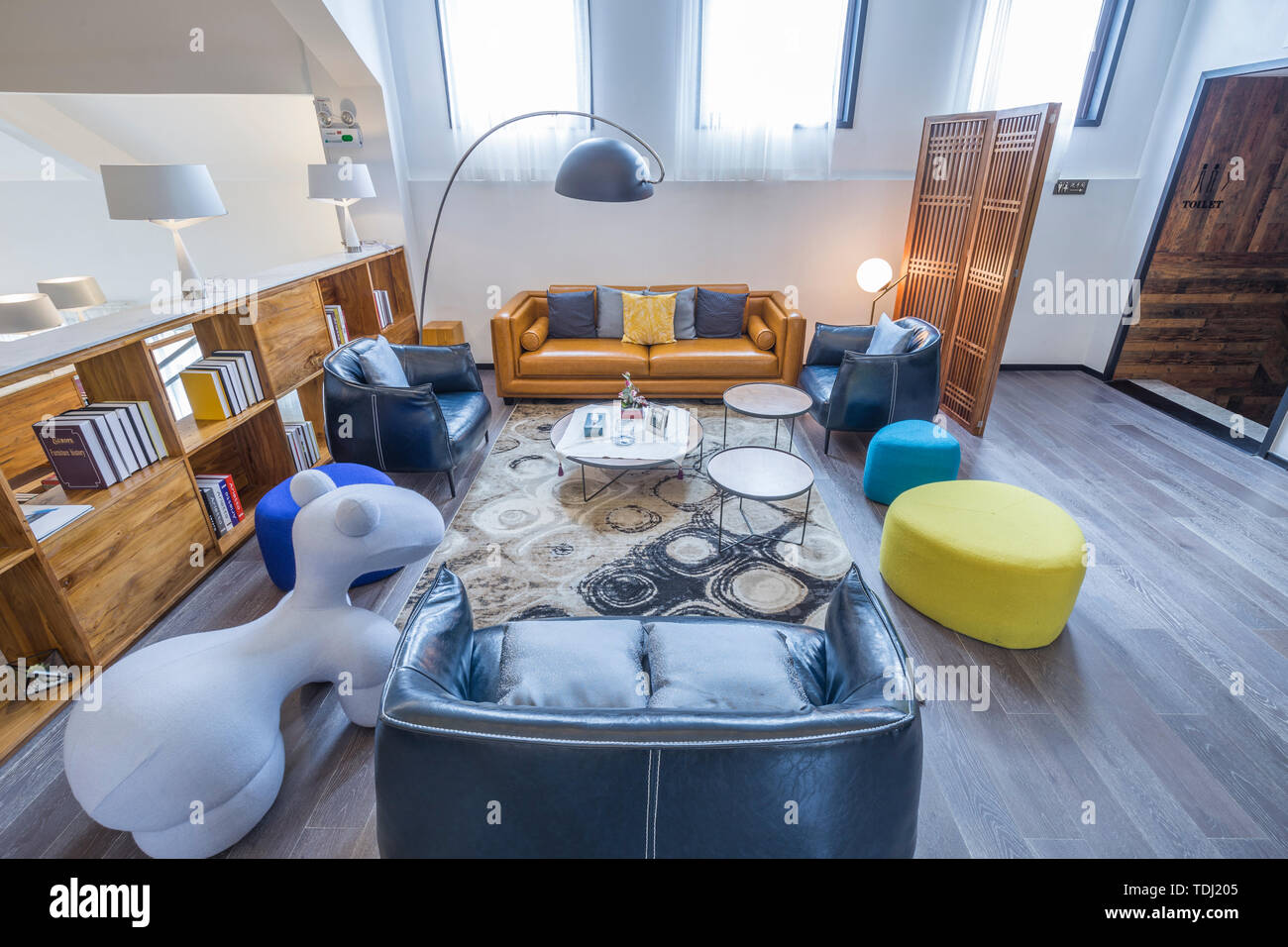 Design of interior design space of model room in modern living room ...