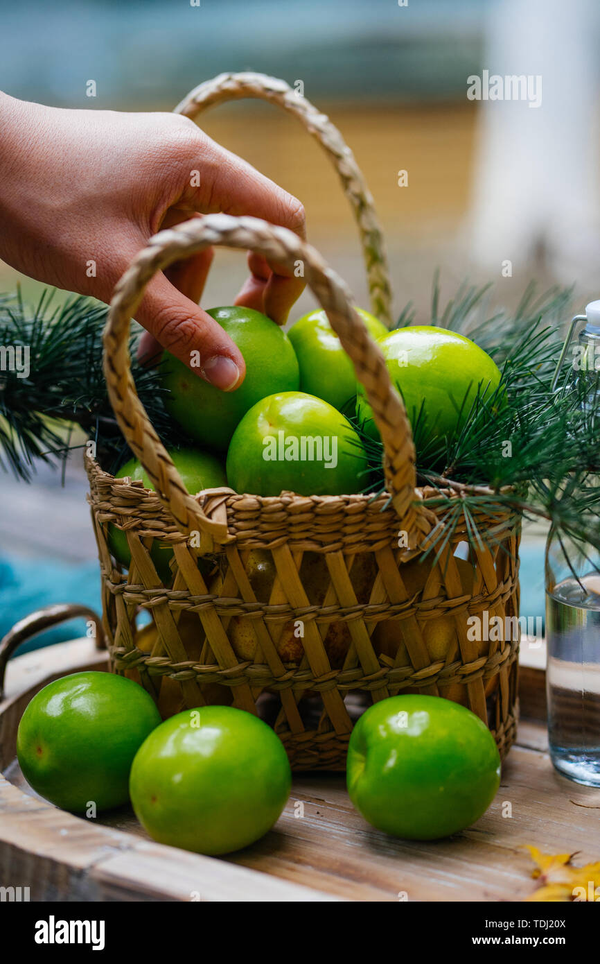 Big green winter jujube Stock Photo - Alamy