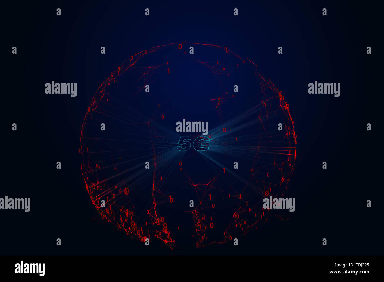 5G Point Line Composition Technology Sense Fifth Generation Mobile ...