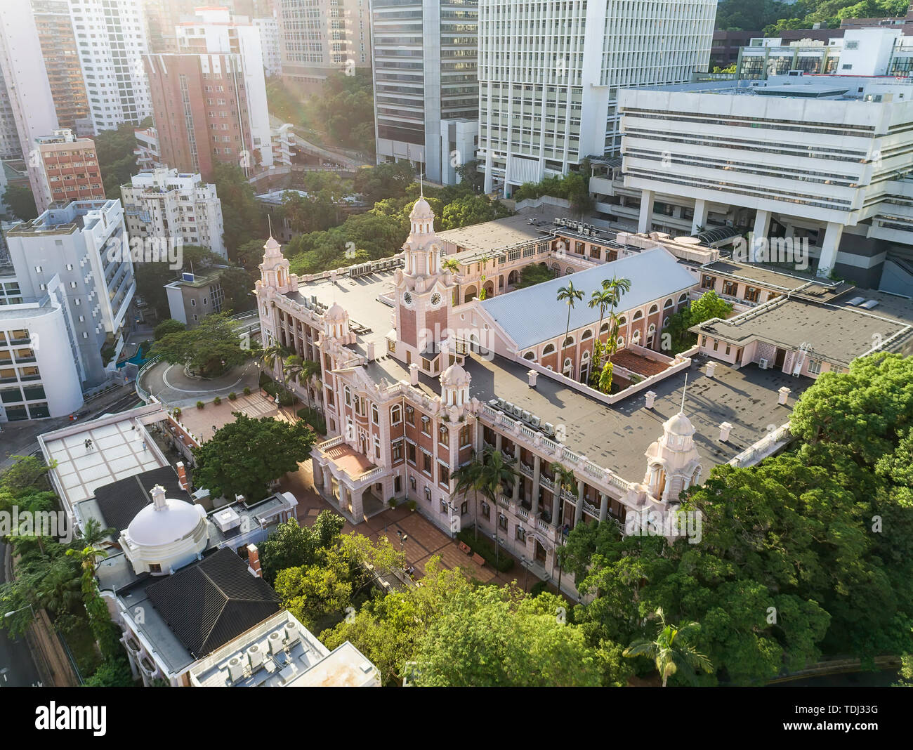 High-definition map of the main building of the University of Hong Kong ...