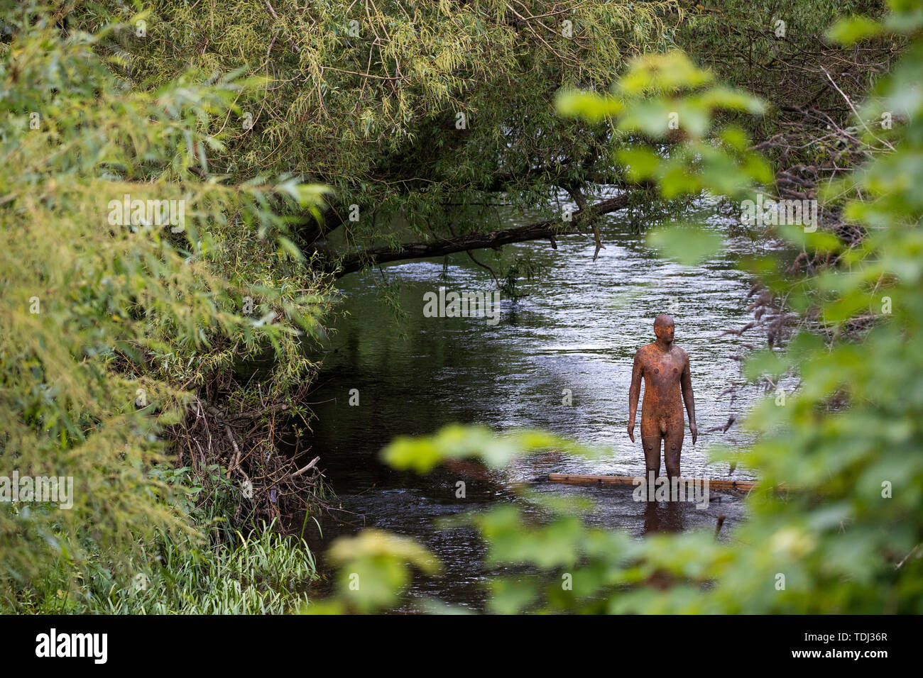 'Bonnington Man' one of six life-size iron figures by artist Antony ...