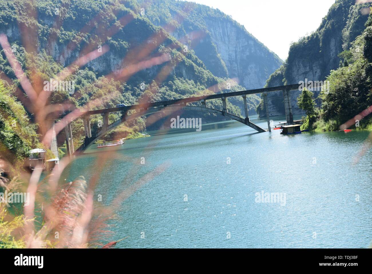 River bridge landscape Stock Photo - Alamy