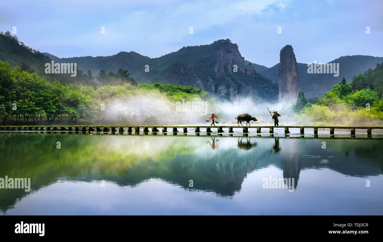The morning of Xiandu Stock Photo - Alamy