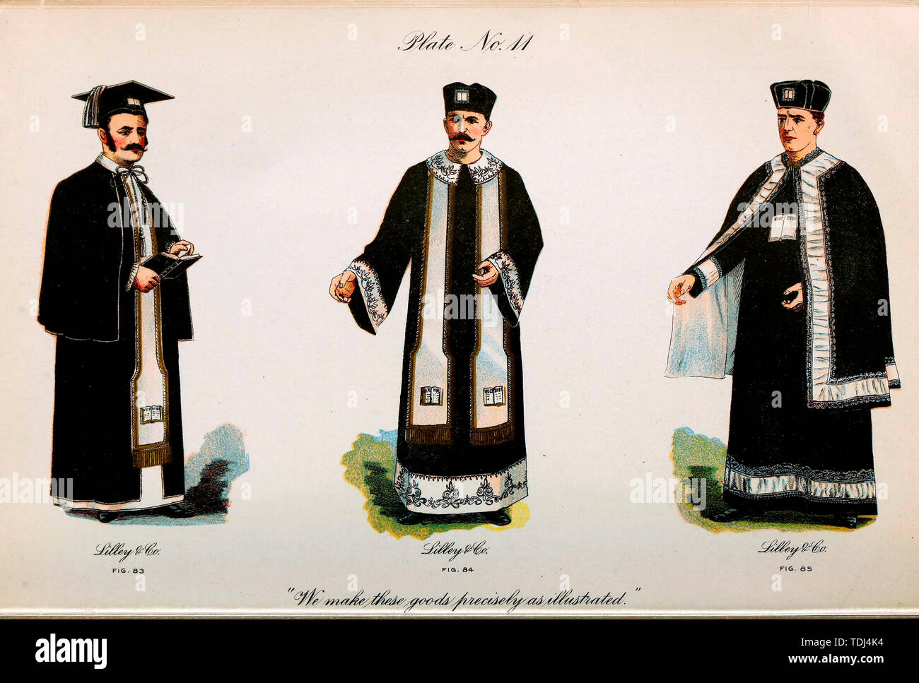 Retro illustration of costumes from different eras Stock Photo - Alamy