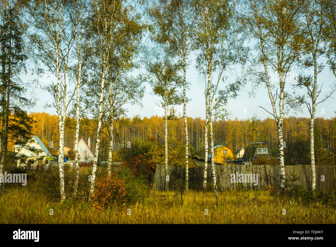 Autumn color golden yellow villages hi-res stock photography and images ...