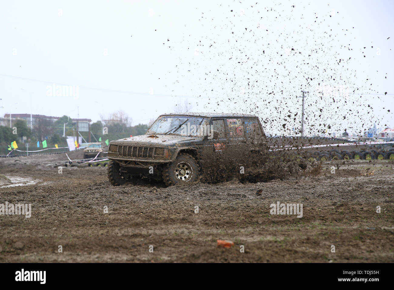 A wonderful moment in the car cross-country rally Stock Photo - Alamy