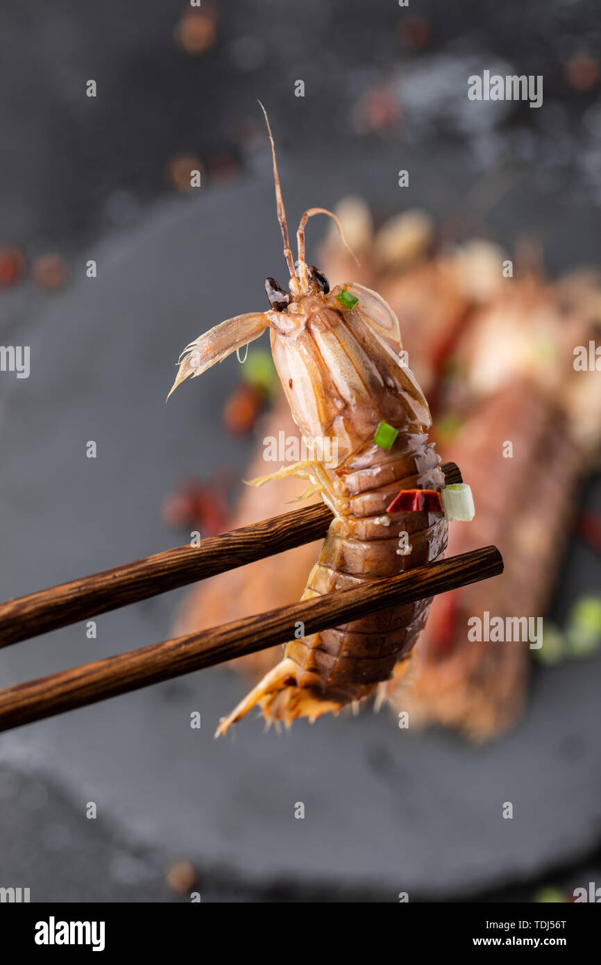 Spicy Pippi Shrimp Stock Photo - Alamy