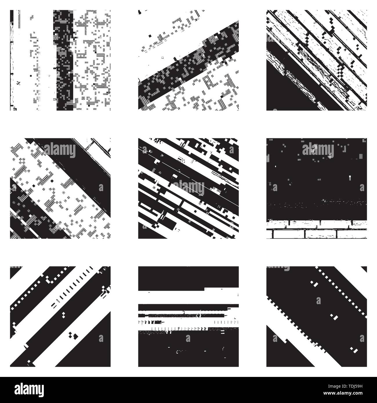 Glitch Overlays Set Stock Vector Image & Art - Alamy