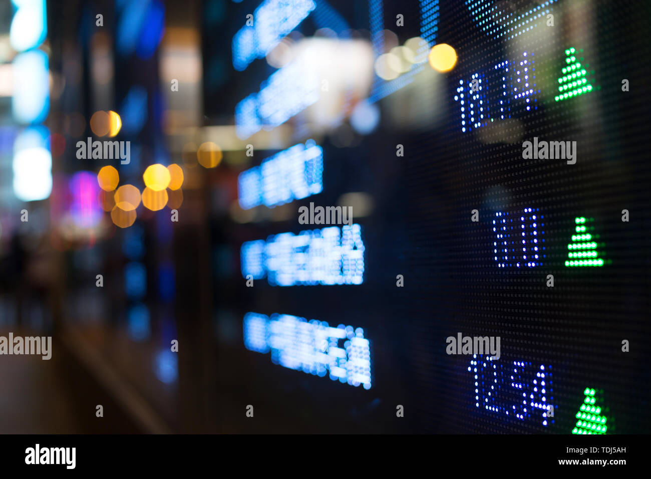 Display of Stock Market quotes Stock Photo - Alamy
