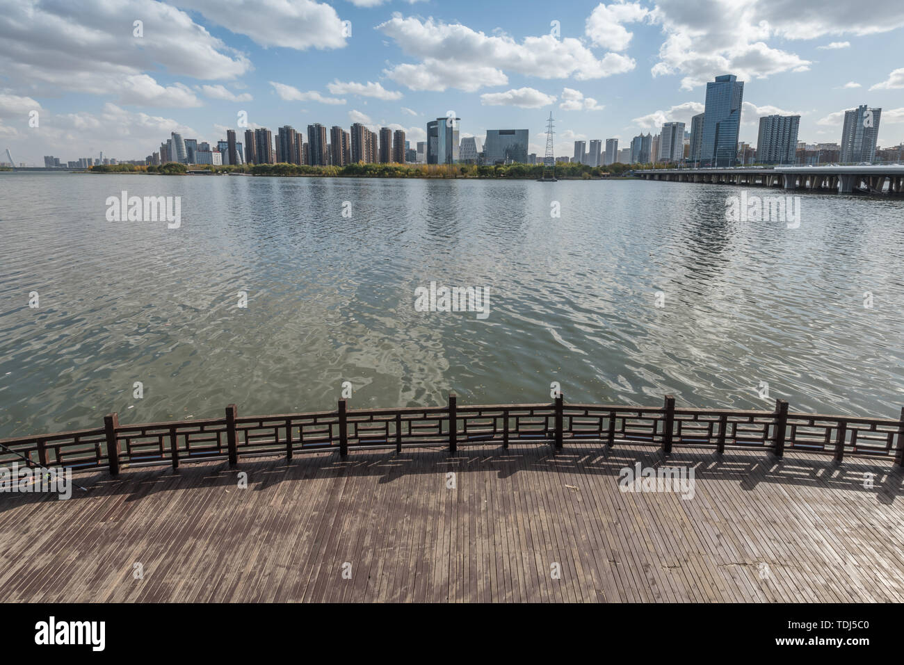 River Bank Road Bridge in Autumn City, Shenyang, China Stock Photo - Alamy