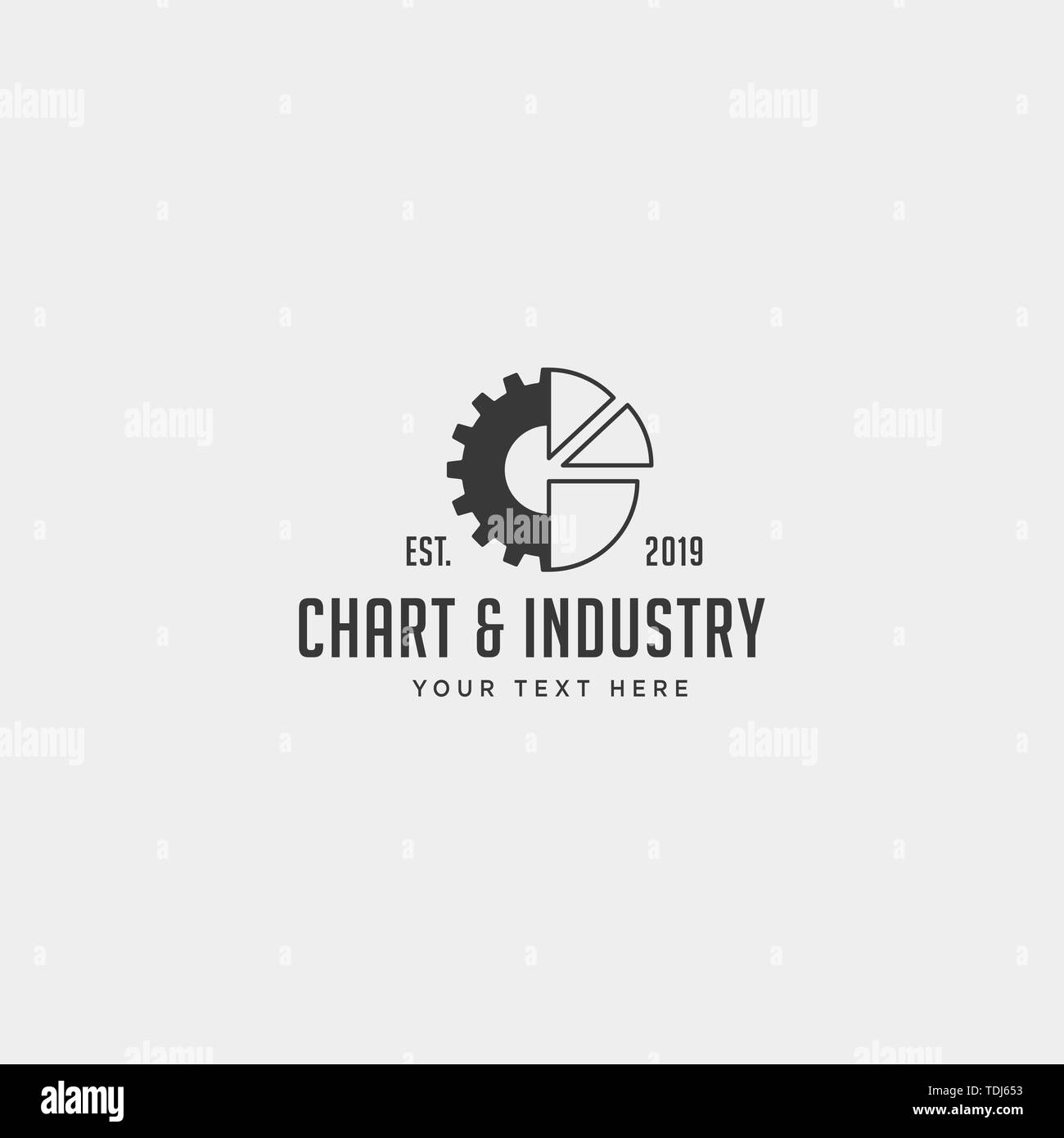 gear chart logo design industrial accounting vector icon Stock Vector ...