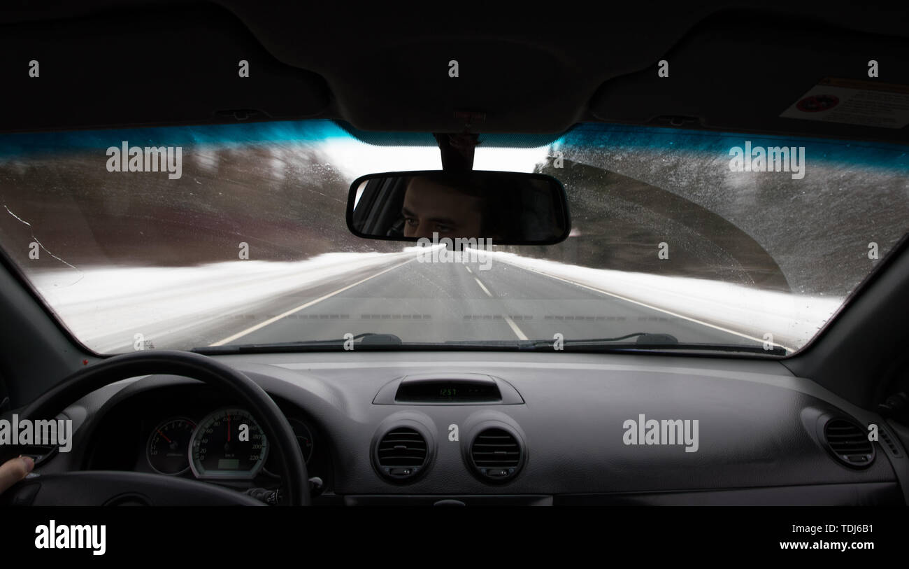 Inside car road hi-res stock photography and images - Alamy