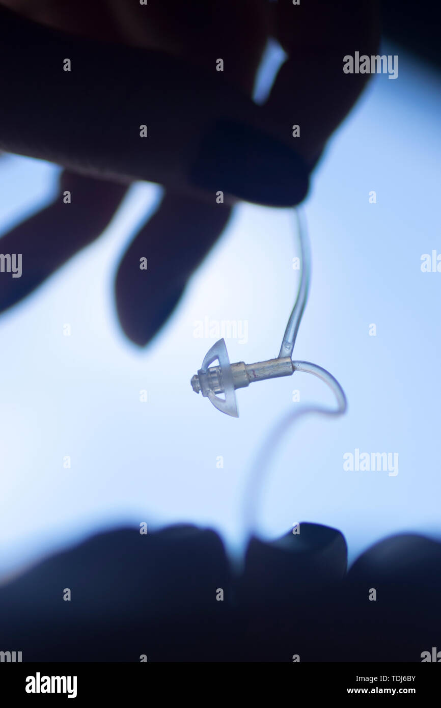 Digital modern technology for deaf people micro hearing aid Stock Photo ...