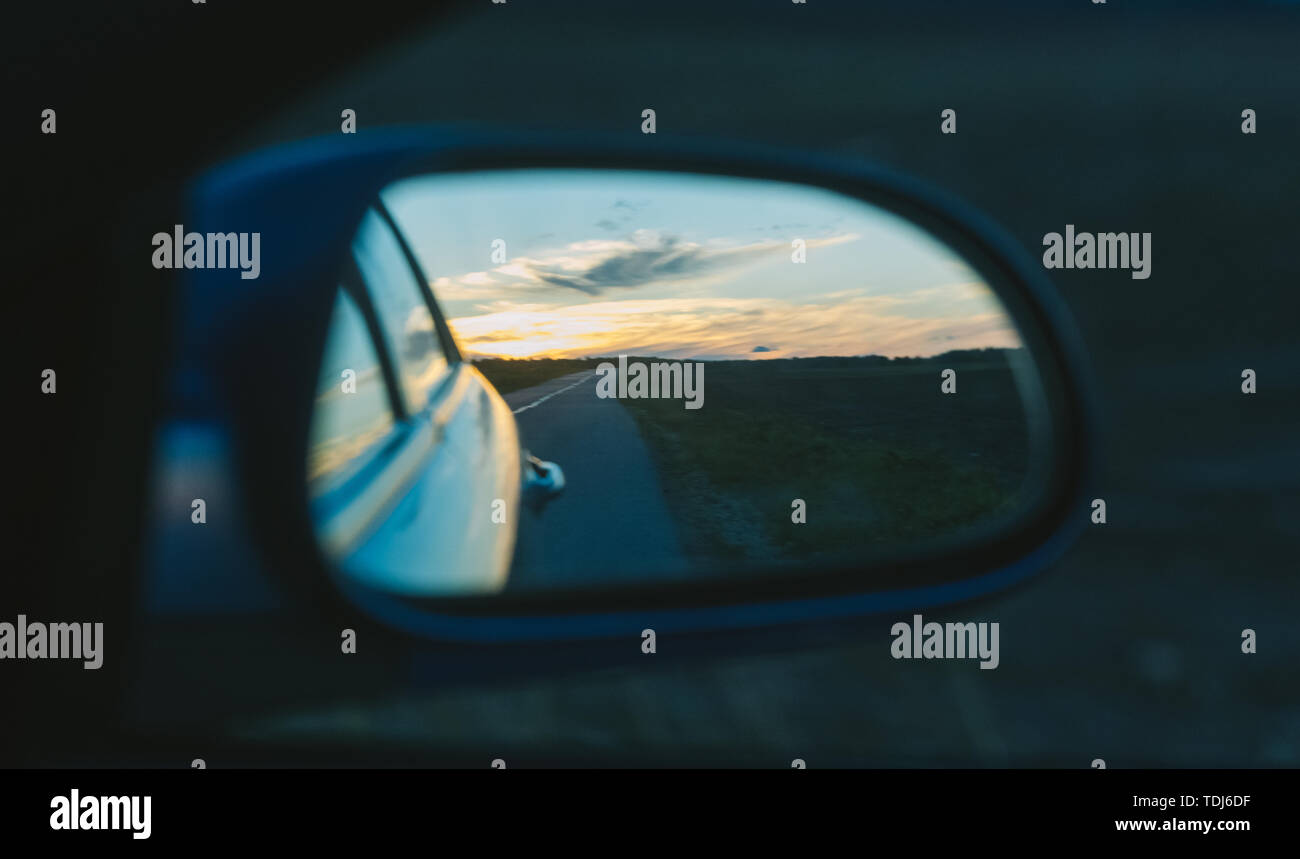 mirror side view of the car inside view Stock Photo - Alamy