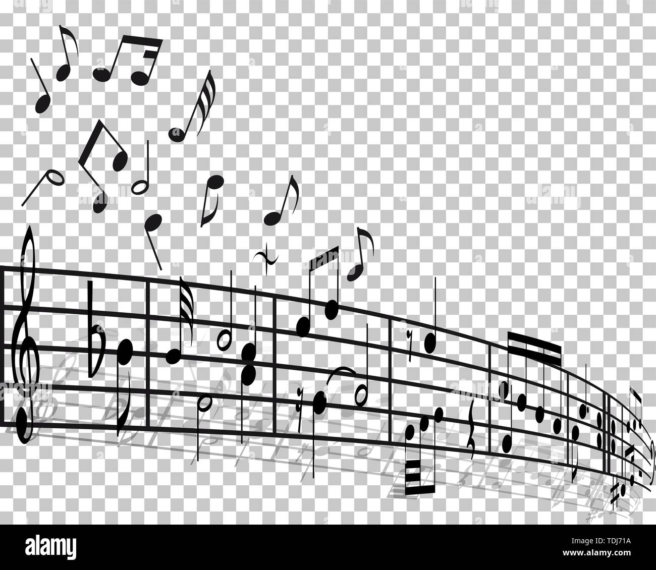 Vector Notes Design With Transparency Grid on Back. Vector Illustration ...