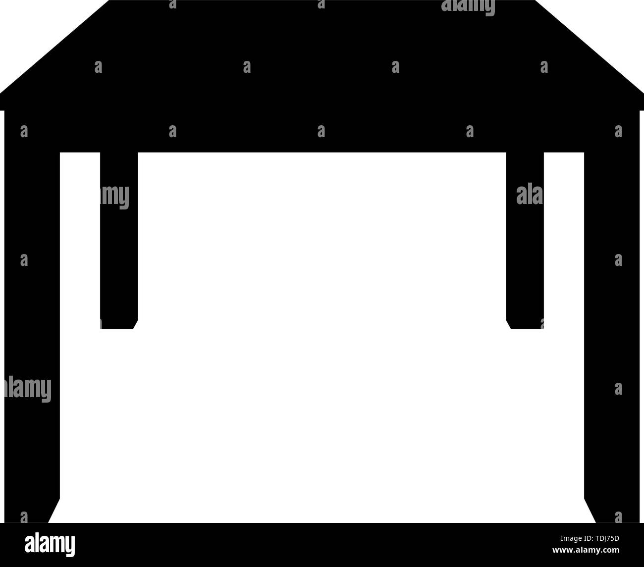 Table Silhouette. Simple Black Design. Vector Illustration Stock Vector ...