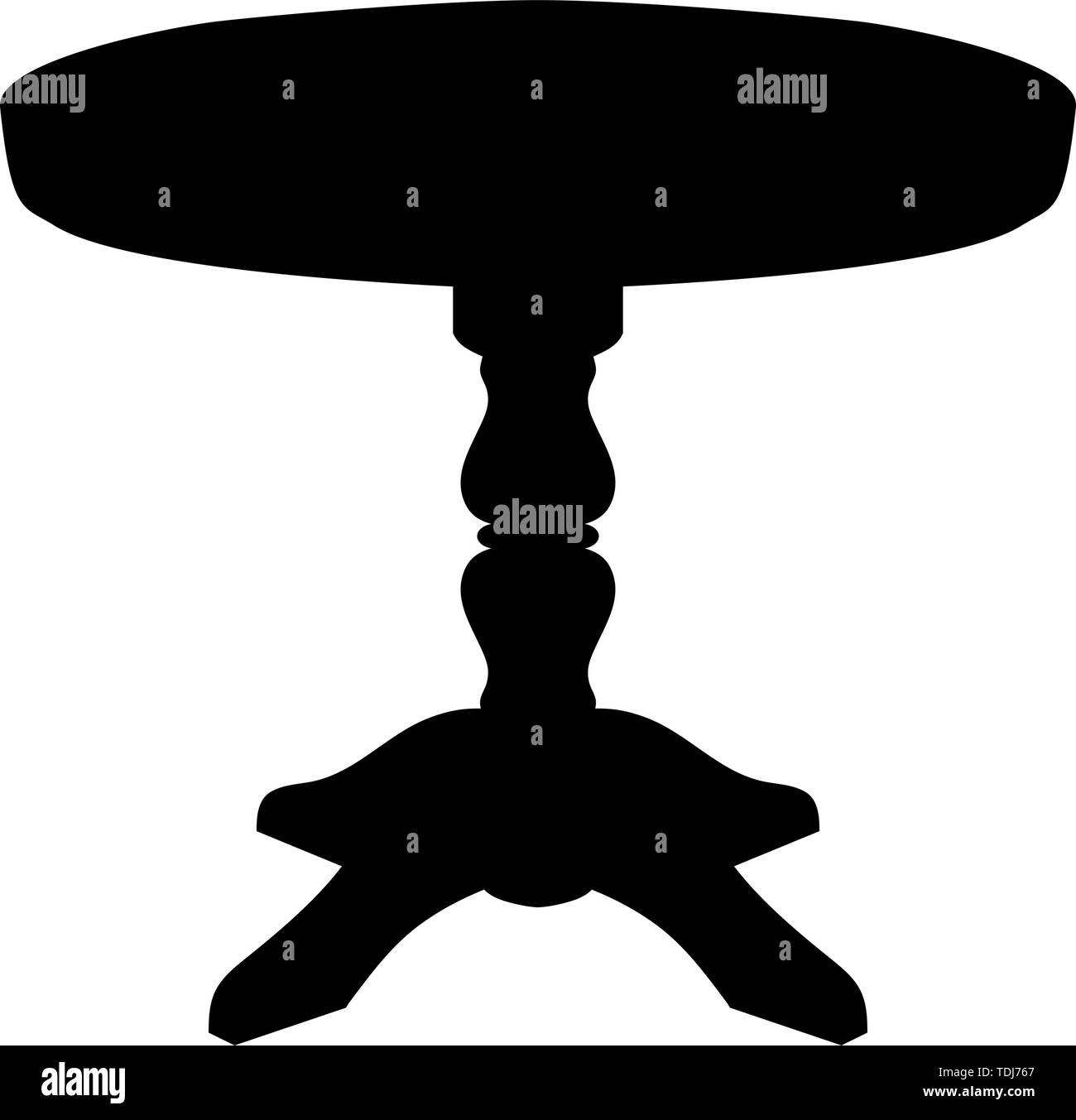 Table Silhouette. Simple Black Design. Vector Illustration Stock Vector ...