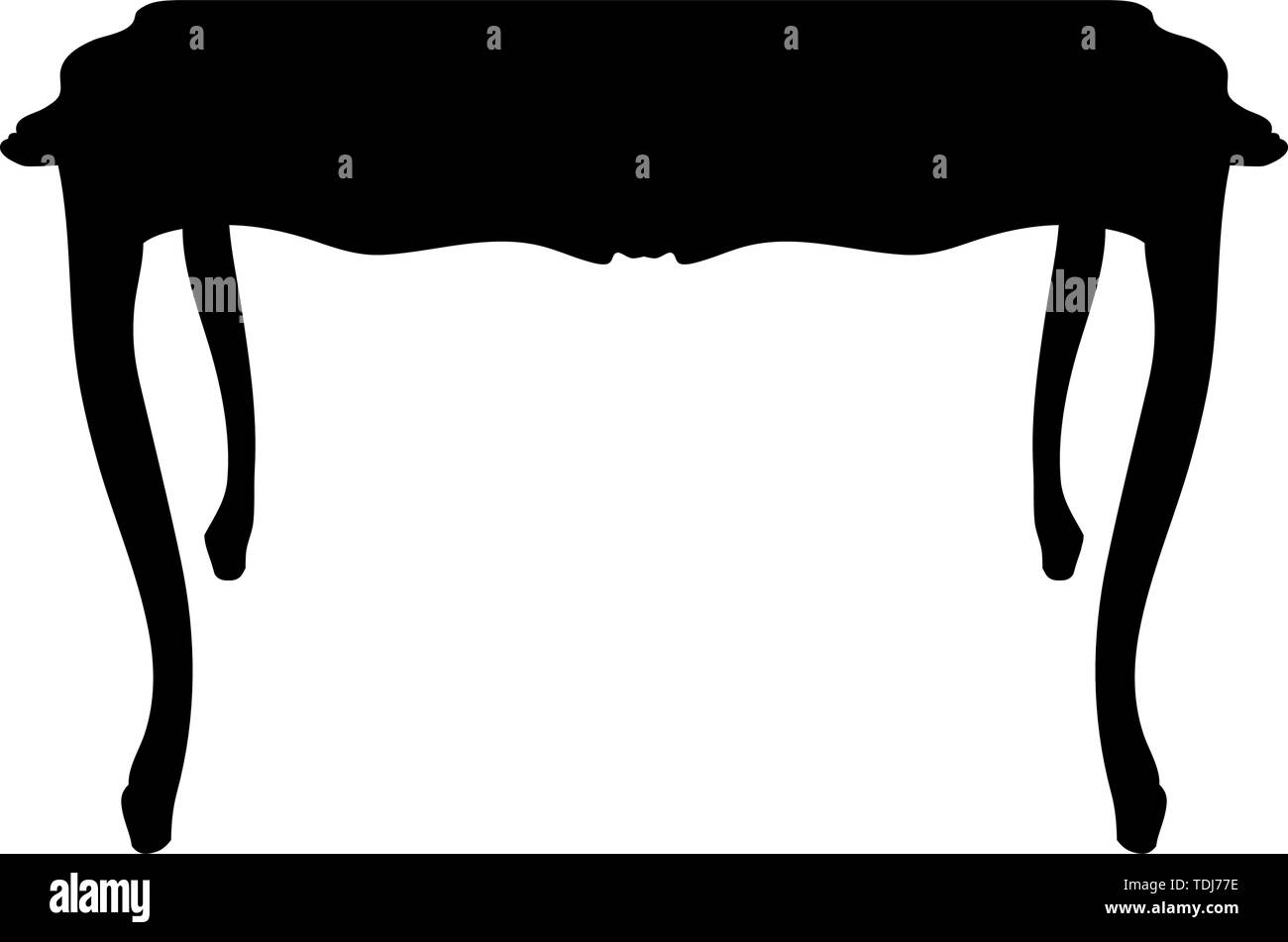 Table Silhouette. Simple Black Design. Vector Illustration Stock Vector ...
