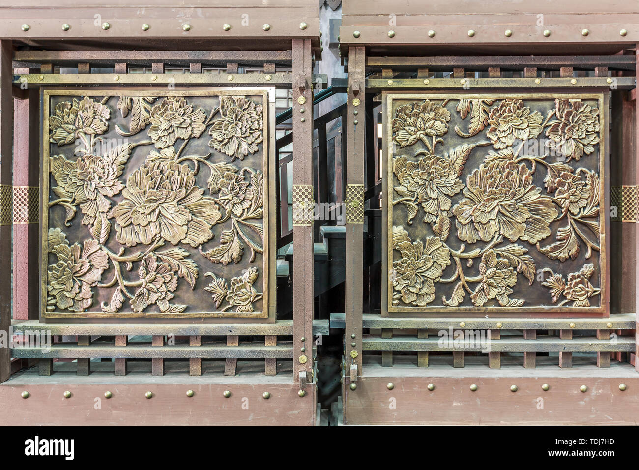 Metal carved screen Stock Photo - Alamy