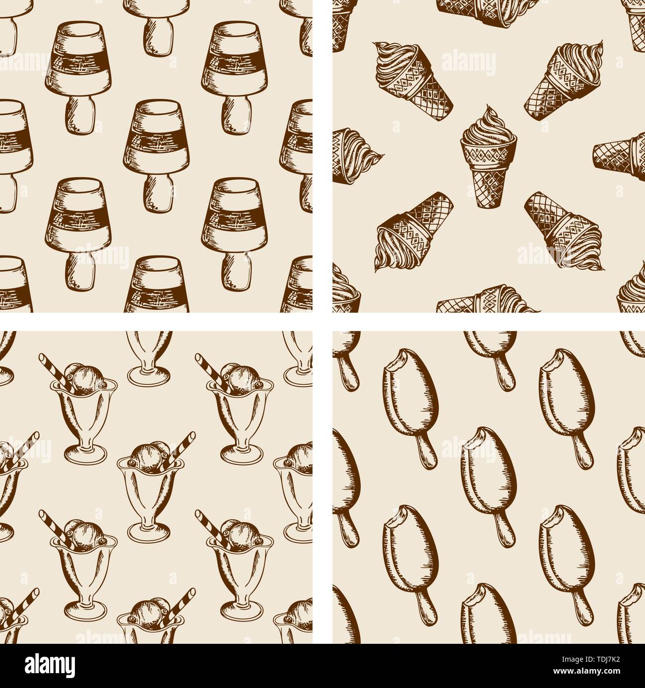 Seamless ice cream background Stock Vector Images - Alamy