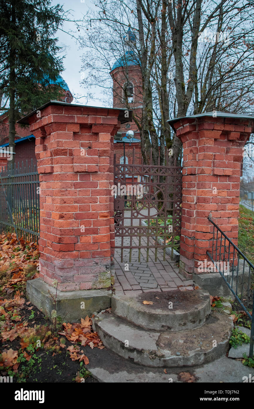 gate in front of the church at daytime Stock Photo - Alamy