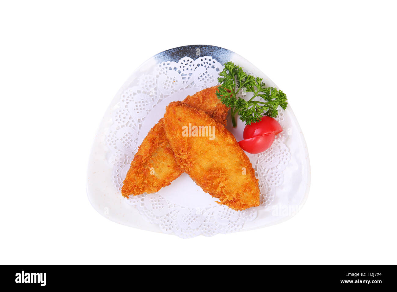 Fried cod steak Stock Photo - Alamy