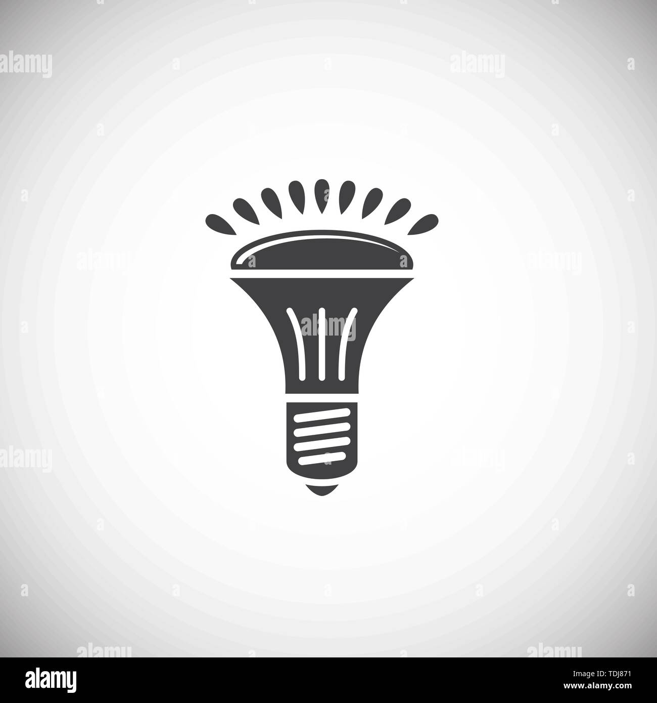 Bulb icon on background for graphic and web design. Simple illustration ...