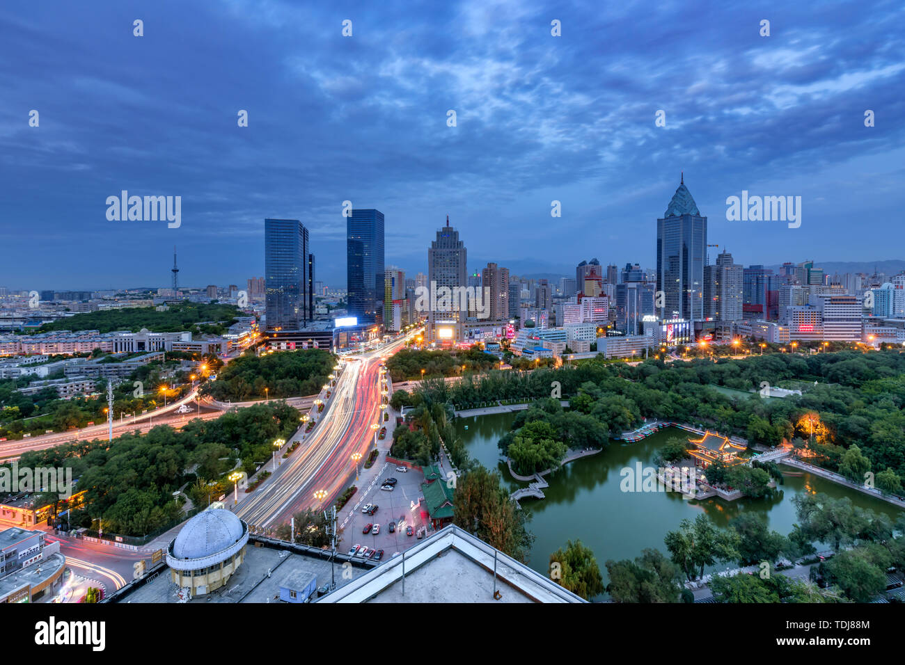 Night view of Urumqi Stock Photo - Alamy