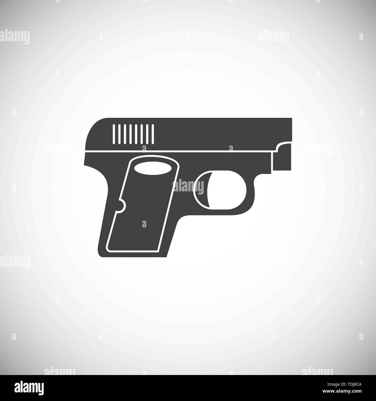 Pistol related icon on background for graphic and web design. Simple ...