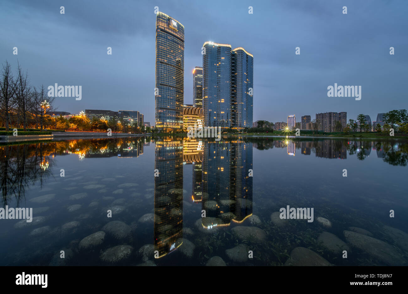 Modern Architecture in the South Business District of Chengdu Stock ...
