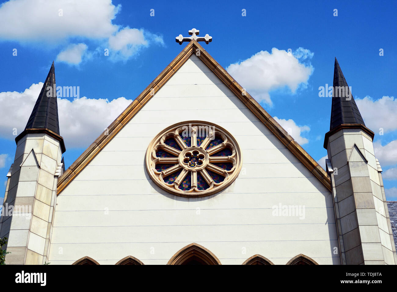 Catholic church roof close-up Stock Photo - Alamy