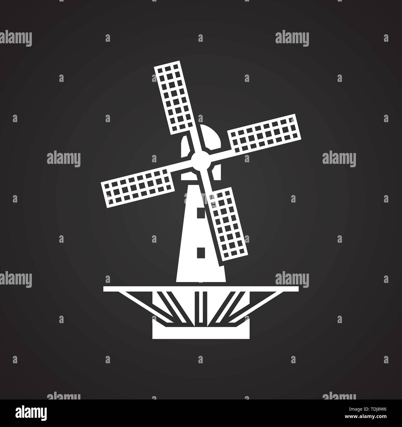 Wind mill icon on background for graphic and web design. Simple ...