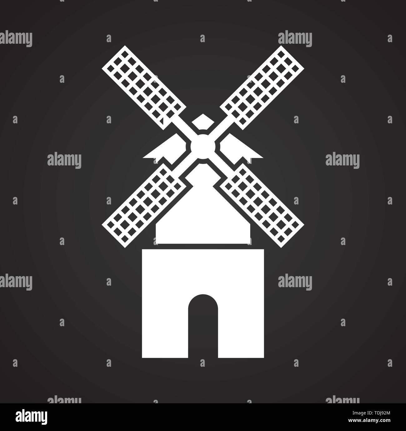 Wind mill icon on background for graphic and web design. Simple ...