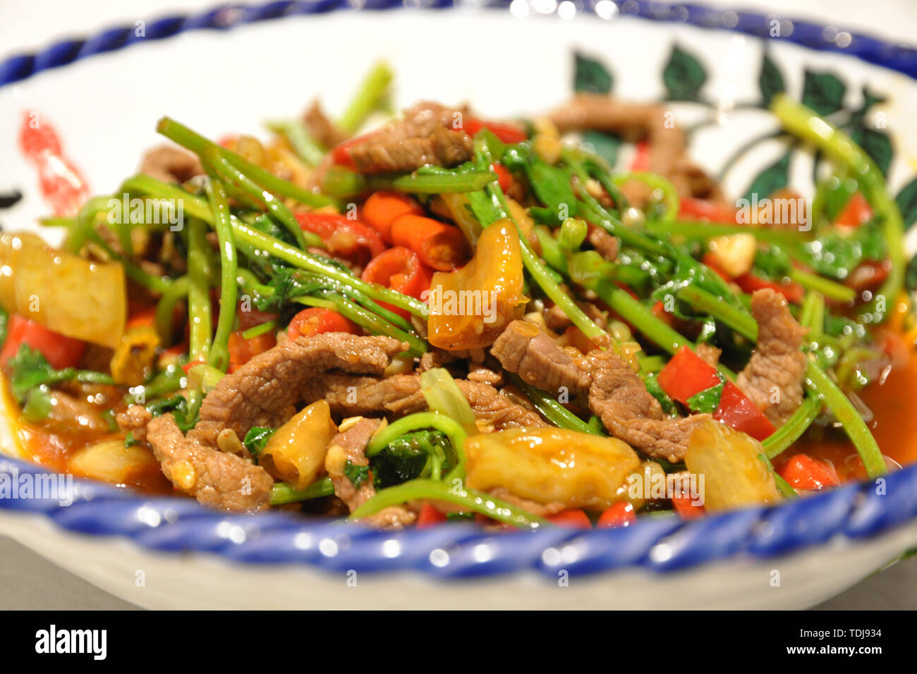 Stir-fried yellow beef Stock Photo - Alamy