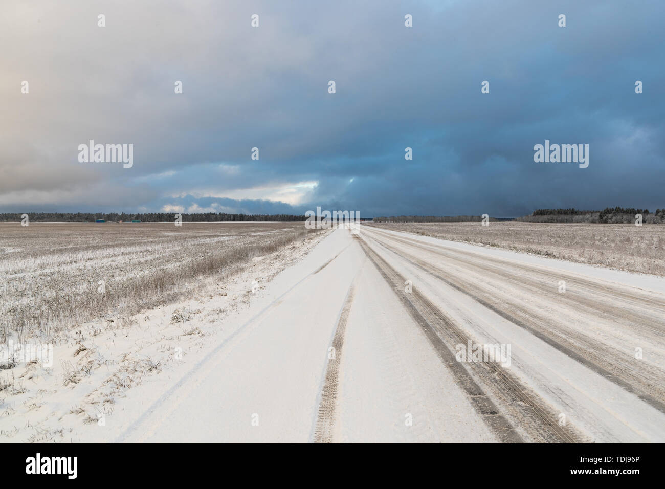 cold and winter landscapes with snow in Russia Stock Photo - Alamy