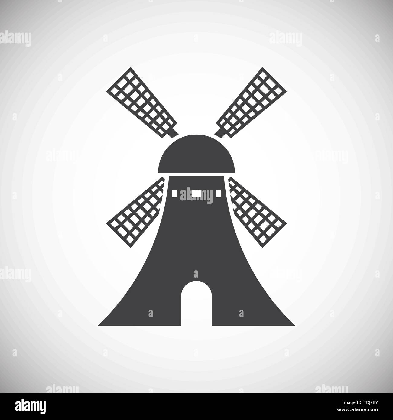 Wind mill icon on background for graphic and web design. Simple ...
