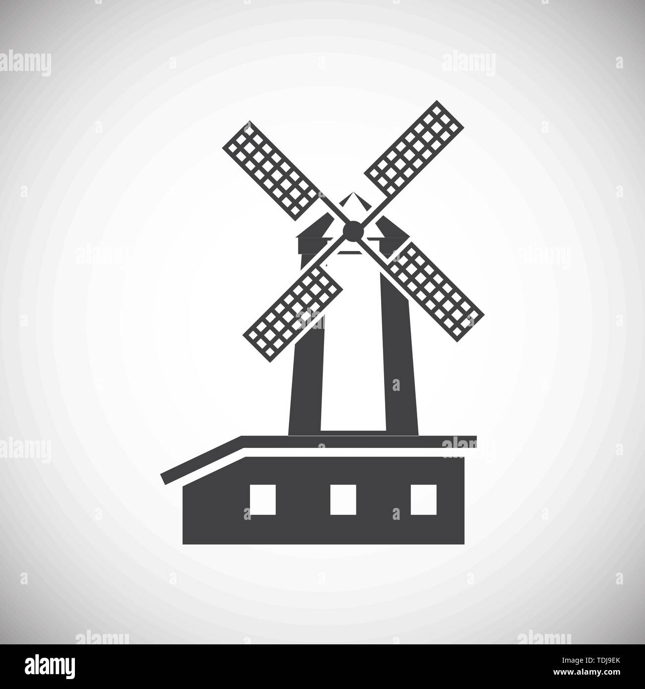 Wind mill icon on background for graphic and web design. Simple ...