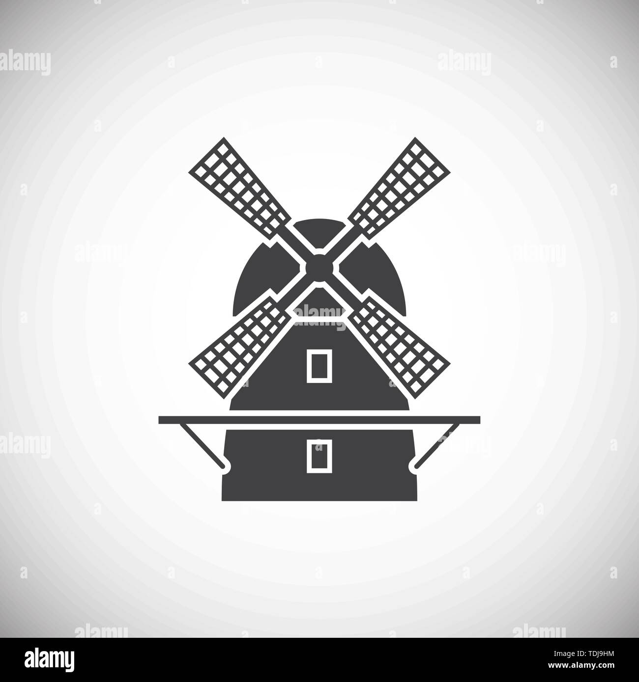 Wind mill icon on background for graphic and web design. Simple ...