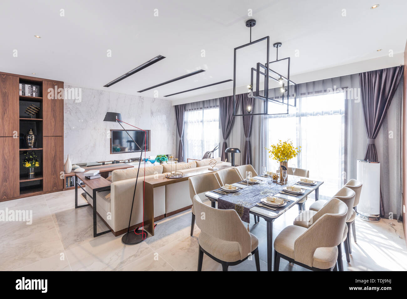 Design of Internal Space of Model Room of Modern Home Restaurant Stock ...