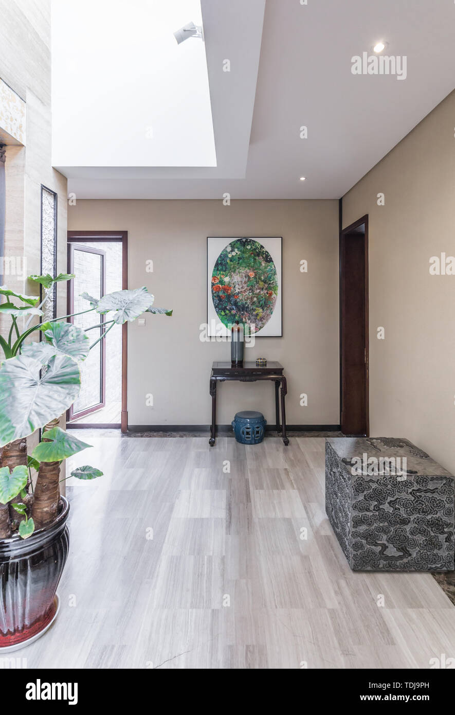 Modern home model room space design corridor hall HD picture Stock ...