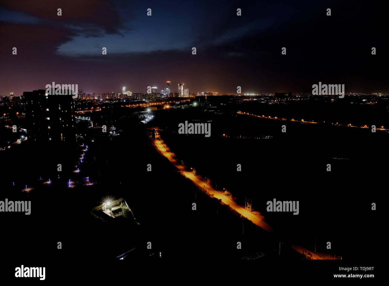City Night Scene Stock Photo - Alamy