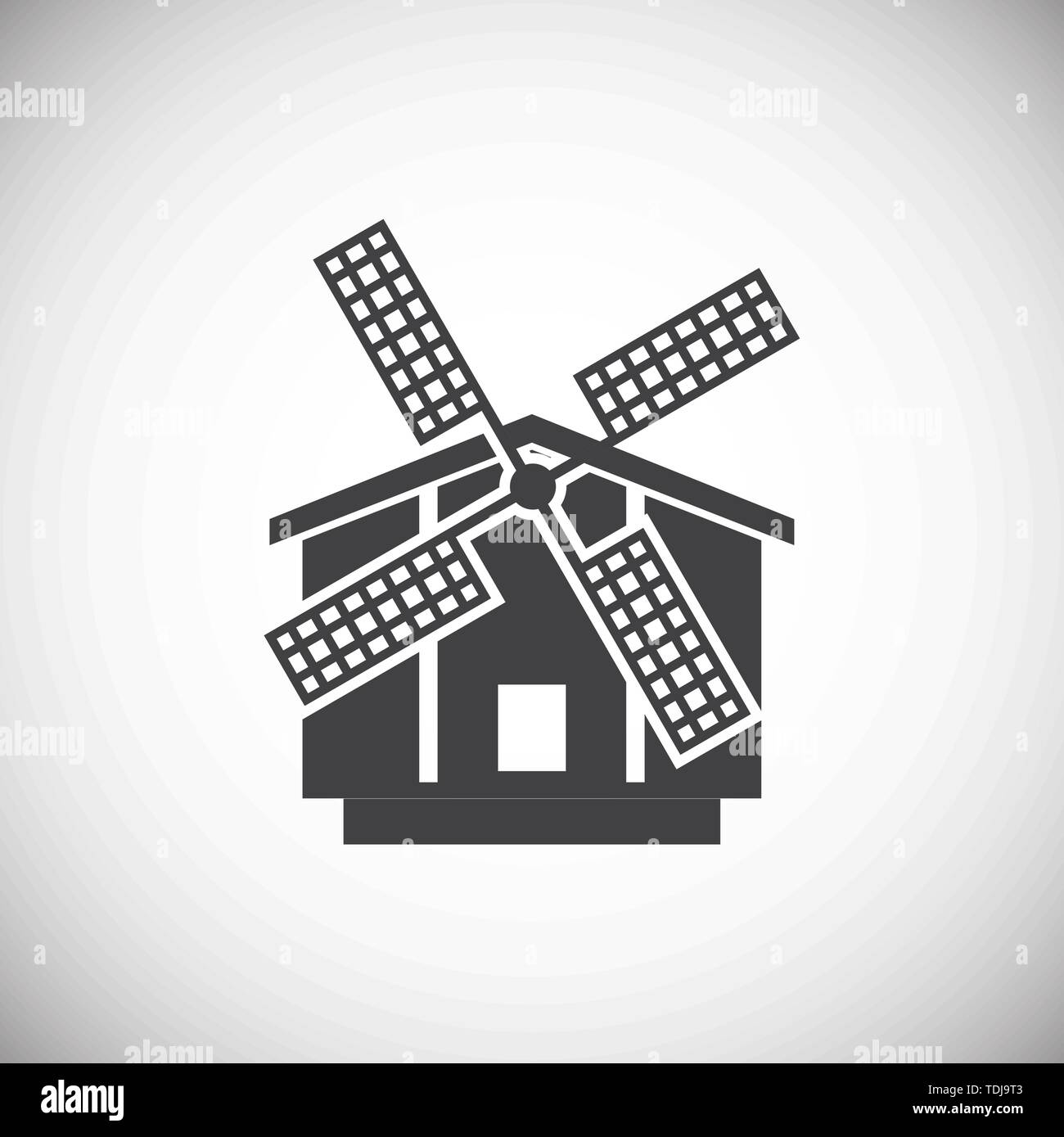 Wind mill icon on background for graphic and web design. Simple ...